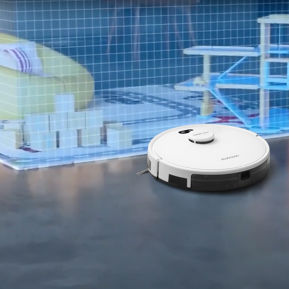 Robot aspirator cu mop si Wi-Fi, Rohnson Mamba Robot+ RM02 - eMAG.ro