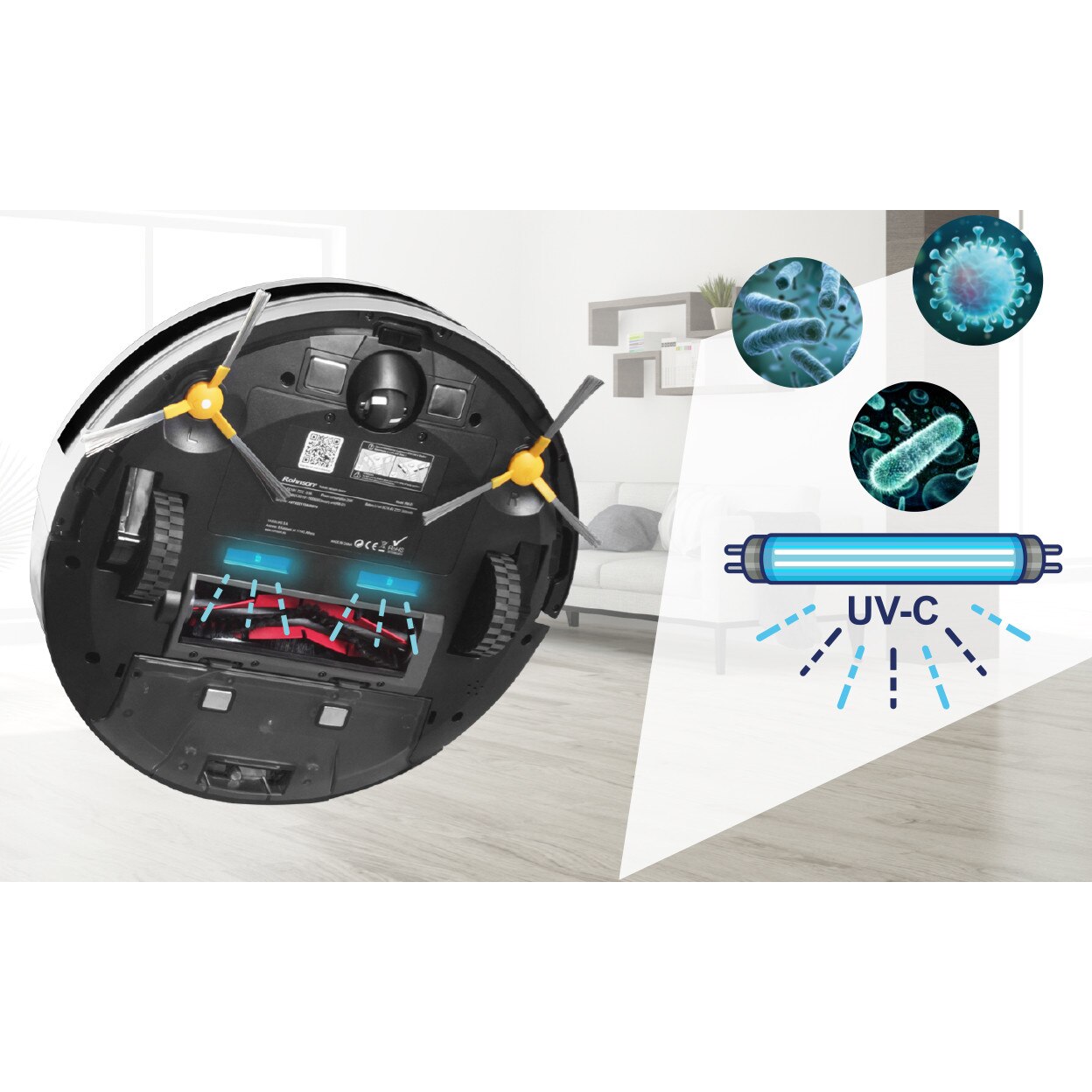 Robot aspirator cu mop si Wi-Fi, Rohnson Mamba Robot+ RM02 - eMAG.ro