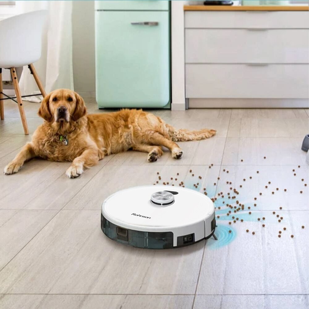 Robot aspirator cu mop si Wi-Fi, Rohnson Mamba Robot+ RM02 - eMAG.ro