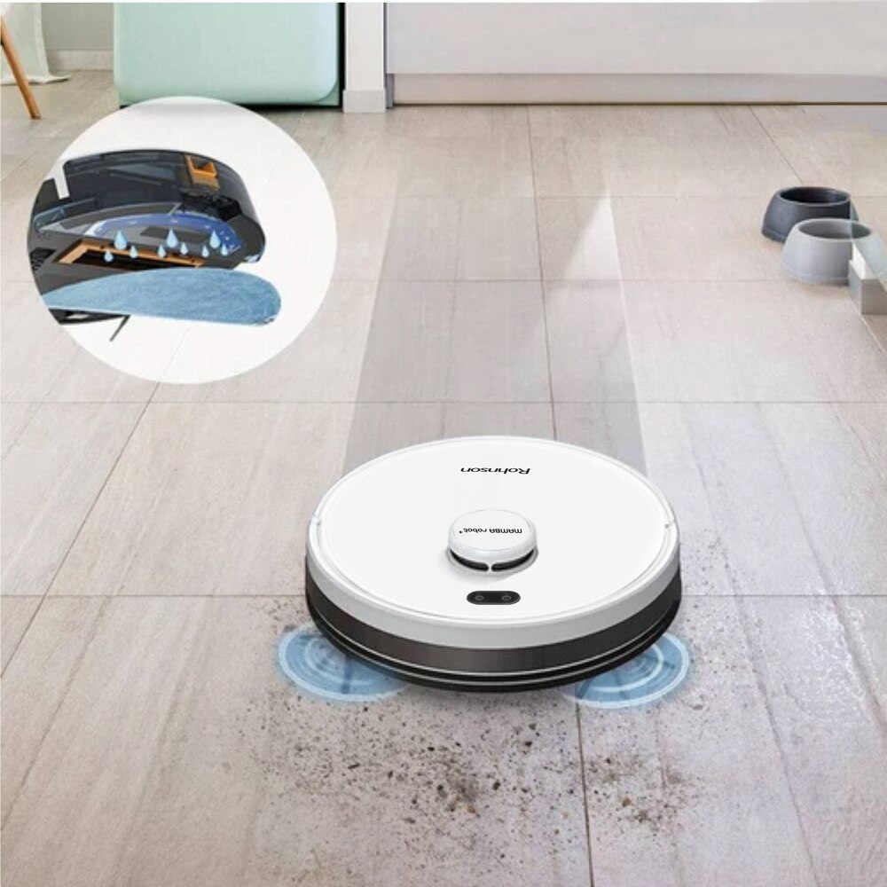 Robot aspirator cu mop si Wi-Fi, Rohnson Mamba Robot+ RM02 - eMAG.ro
