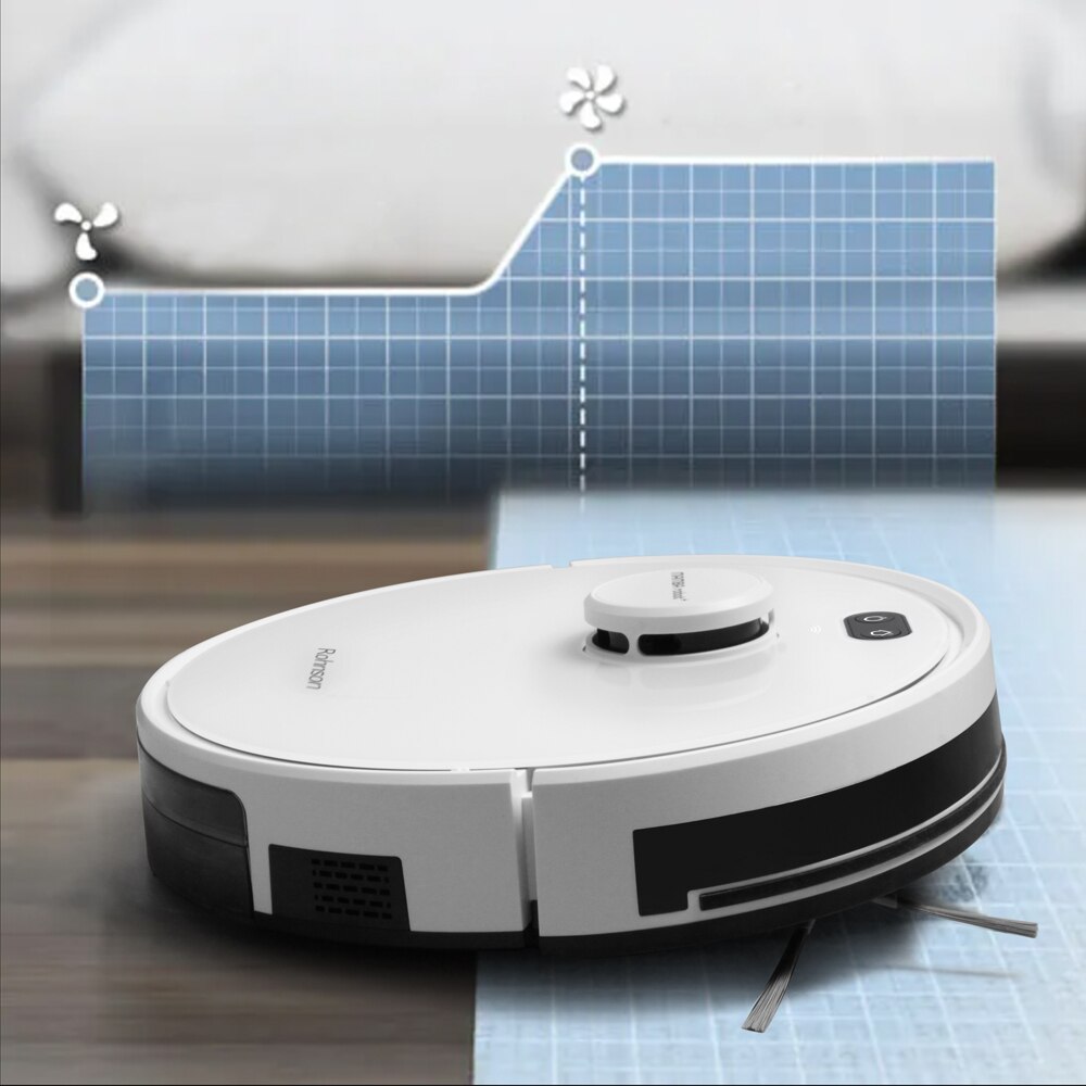 Robot aspirator cu mop si Wi-Fi, Rohnson Mamba Robot+ RM02 - eMAG.ro