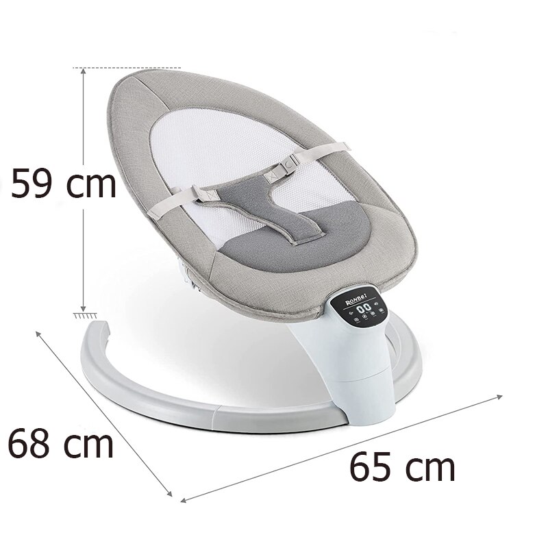 Balansoar bebe electric, portabil, cu conectare la priza si telecomanda ...