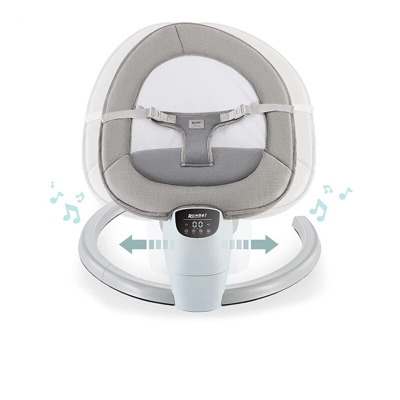 Balansoar bebe electric, portabil, cu conectare la priza si telecomanda ...