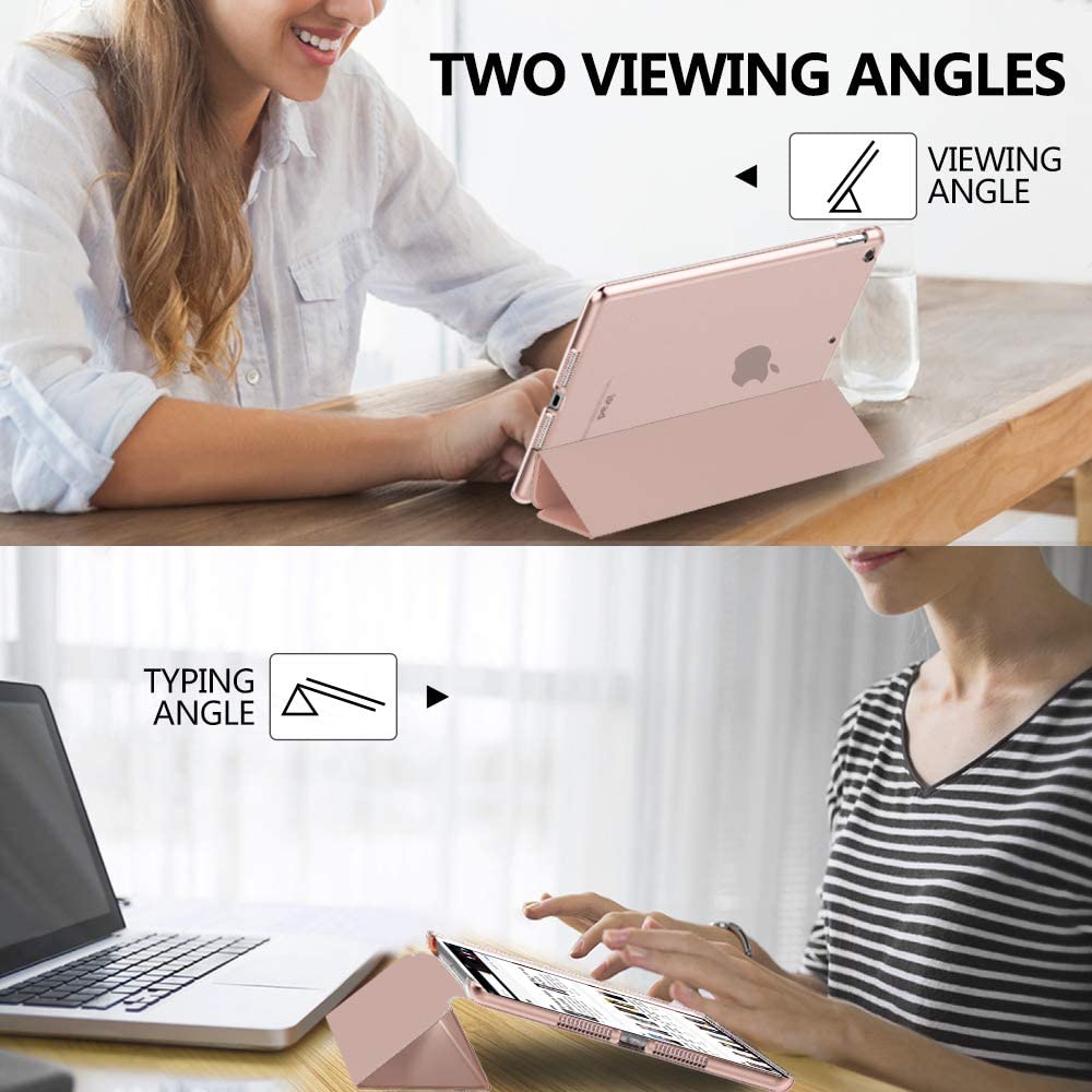 Husa tableta, Vienod, Compatibil cu iPad 9th 10.2'', 9th/8th/7th, Roz ...