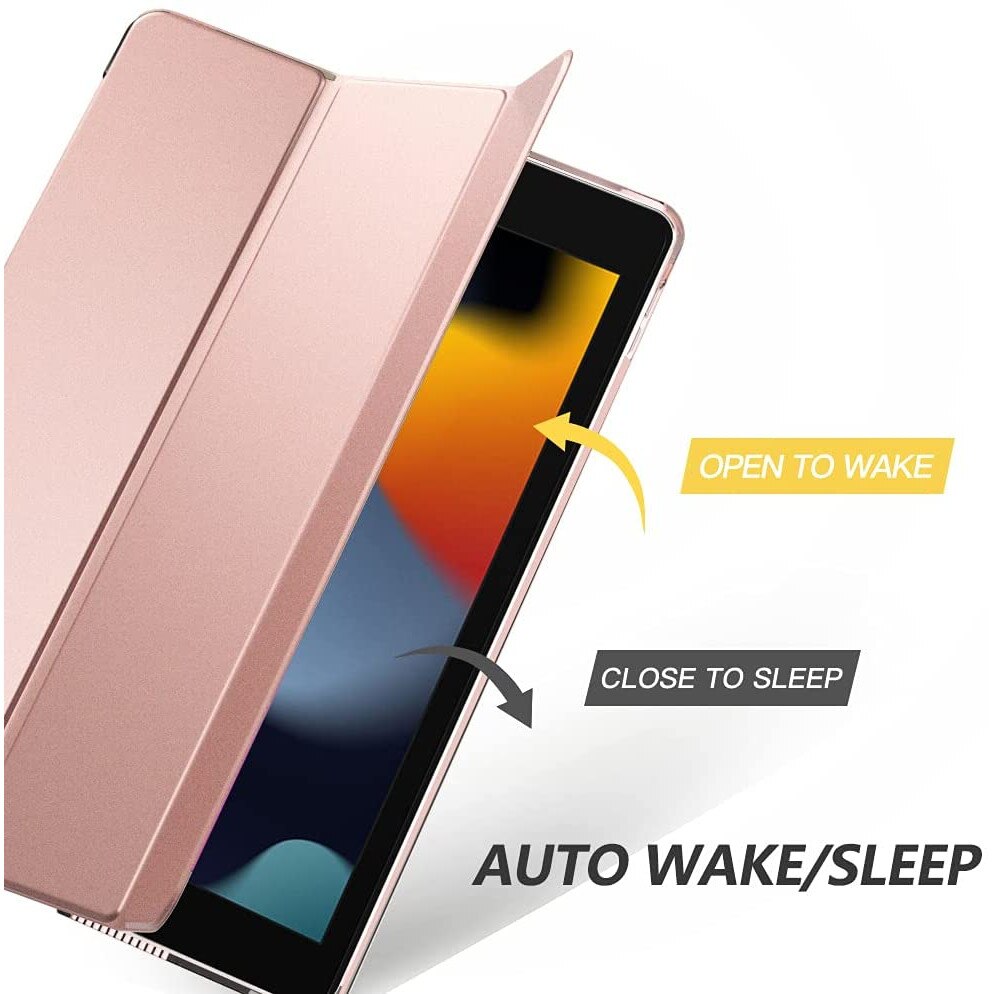 Husa tableta, Vienod, Compatibil cu iPad 9th 10.2'', 9th/8th/7th, Roz ...