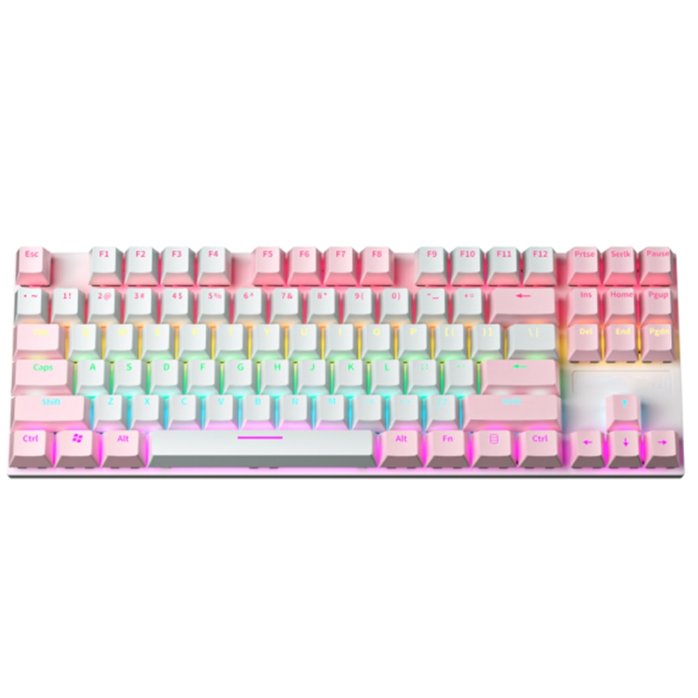 Tastatura gaming mecanica, iluminare RGB, comutator albastru, 20 de ...