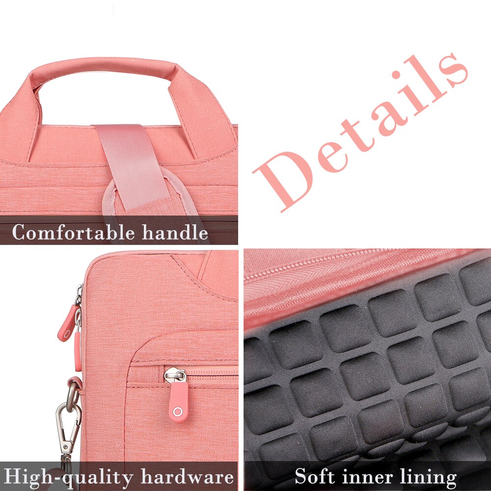 Чанта за лаптоп Плат Мемори пяна Непромокаема Устойчива на надраскване Розов 15 4 Emag Bg