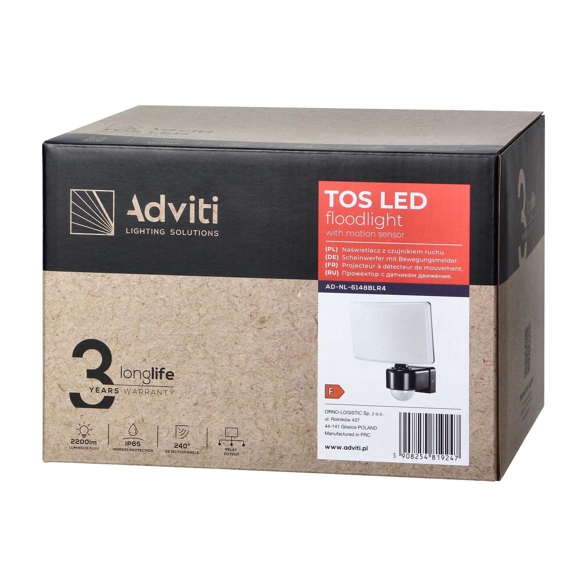 Aplica de gradina ADVITI Tos AD-NL-6148BLR4, 30W, LED SMD, 2200lm, IP65 ...