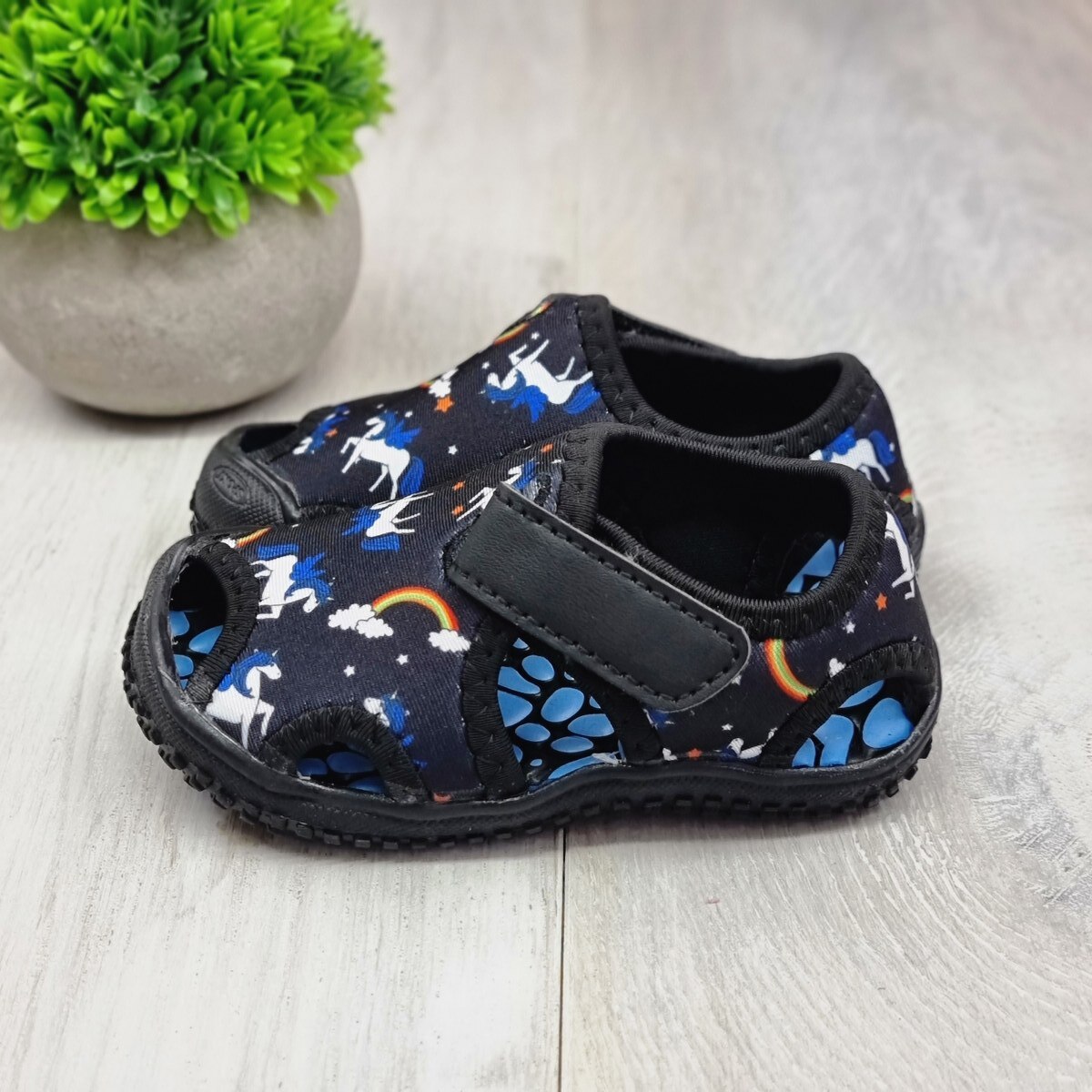 Sandale copii, InTrend, 582-2, Textil, Negru, 24 - eMAG.ro