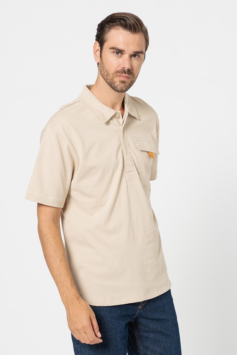 Only & Sons, Tricou polo relaxed fit Isaac, Maro nisip, S - eMAG.ro