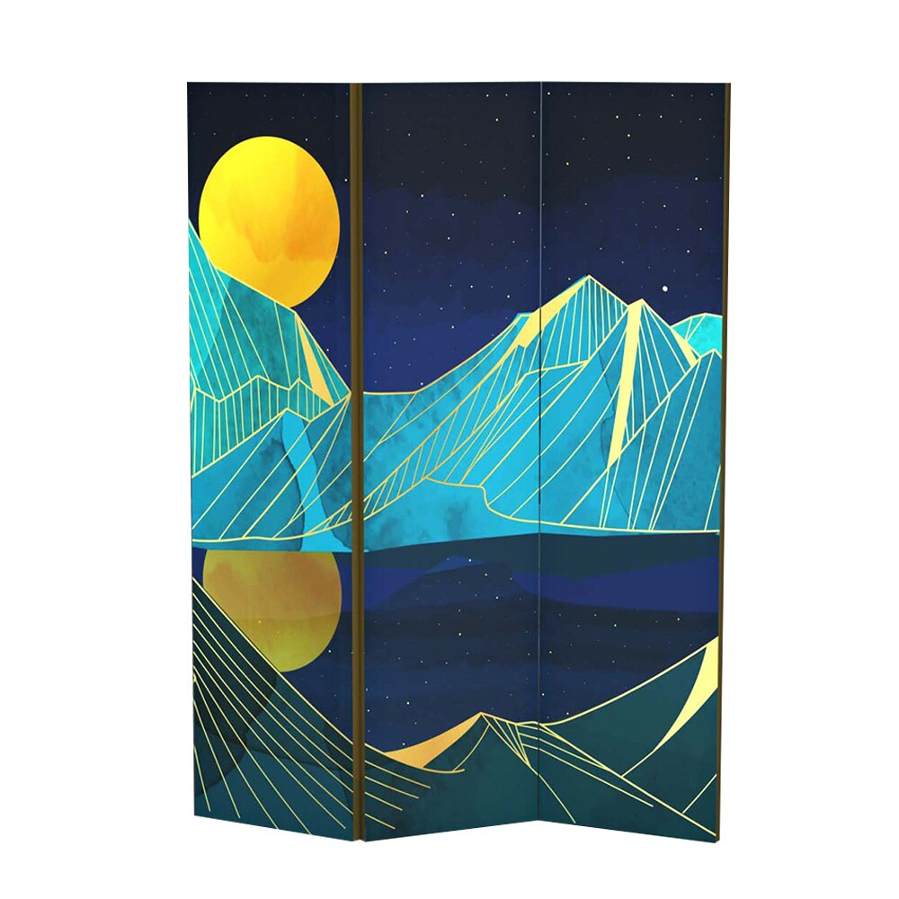 Paravan, Colors of Life, Lemn/Textil, 135 x 172 cm, 3 piese, Multicolor ...