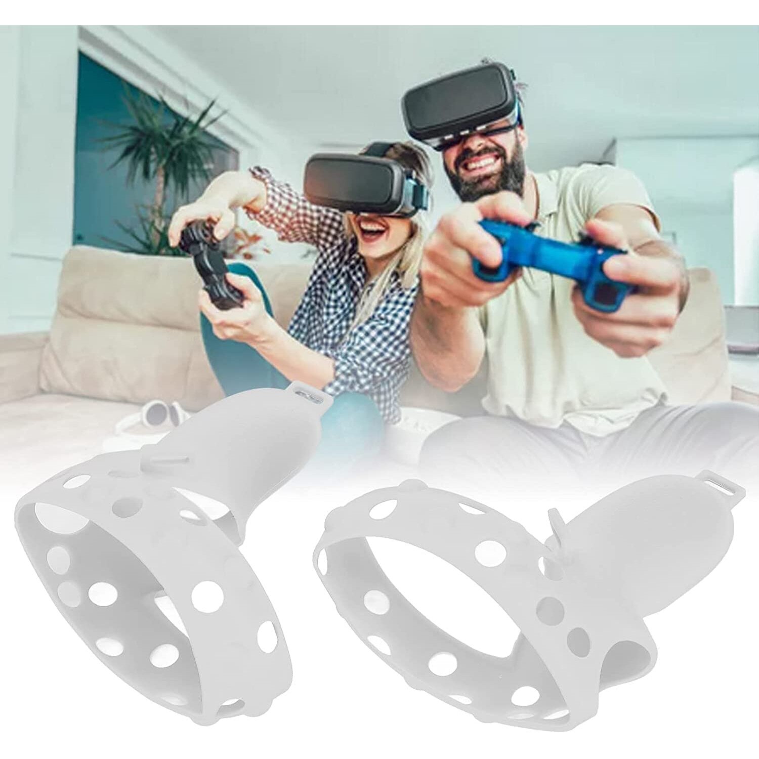 Комплект от 2 капака за контролер, HNSMART, силикон, съвместим с Oculus ...