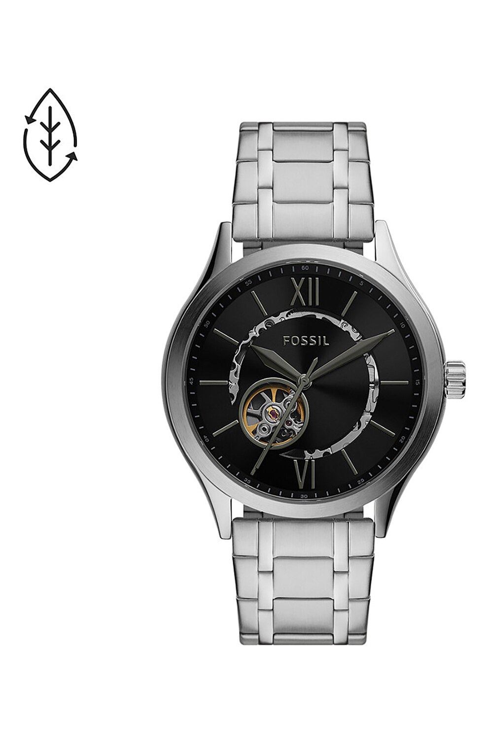 Fossil, Ceas automatic din otel inoxidabil, Argintiu - eMAG.ro