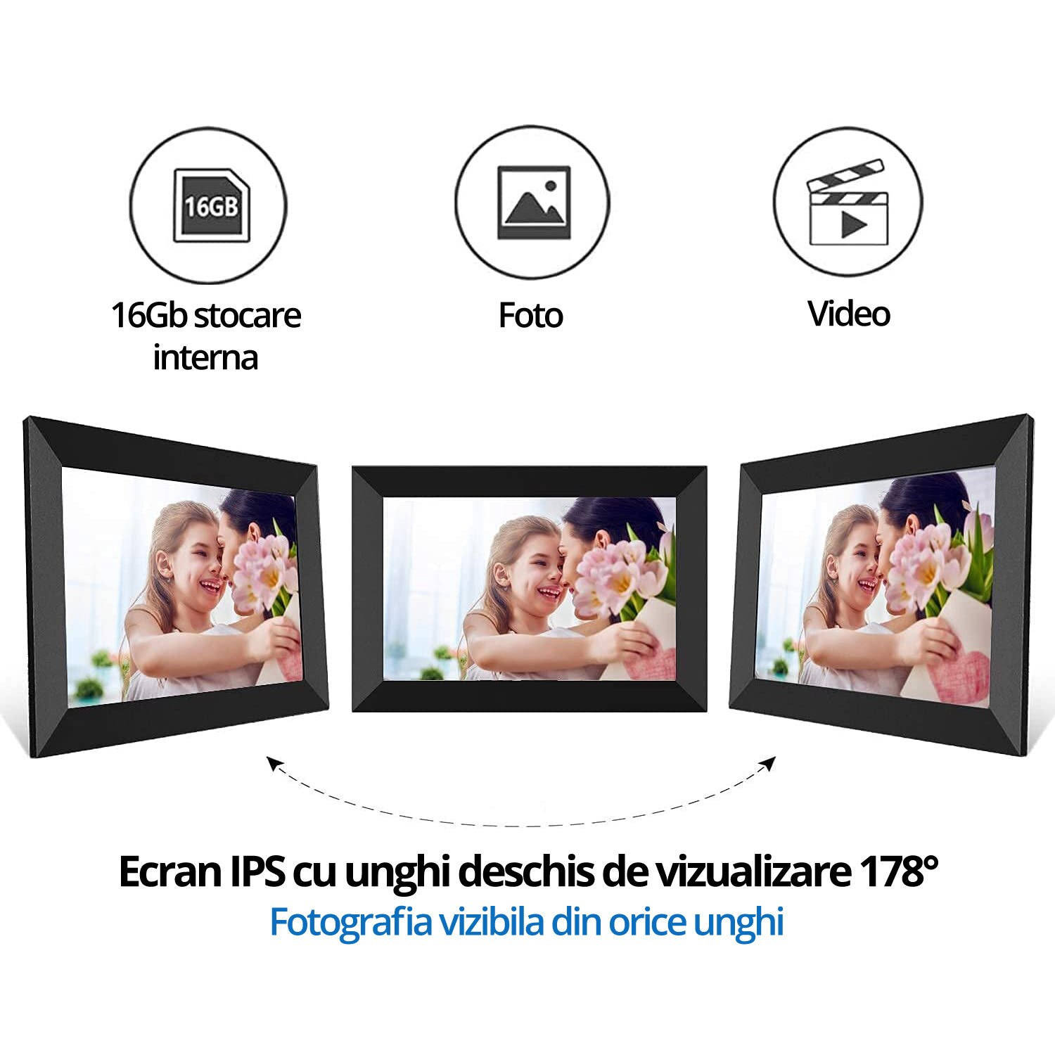 Rama Foto Digitala, LittleDomi, WiFi, Poze/Video, Landscape/Portret, 8 ...