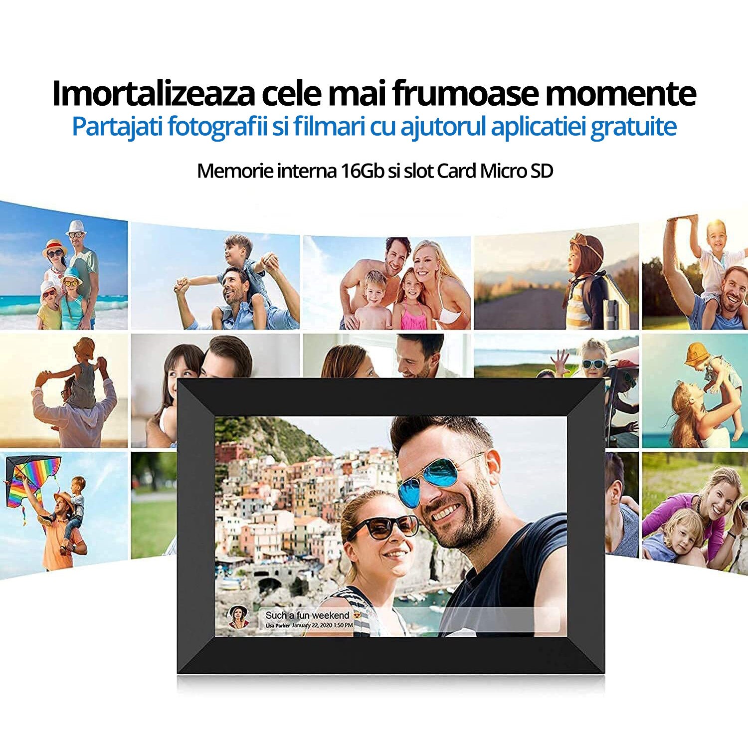 Rama Foto Digitala, LittleDomi, WiFi, Poze/Video, Landscape/Portret, 8 ...