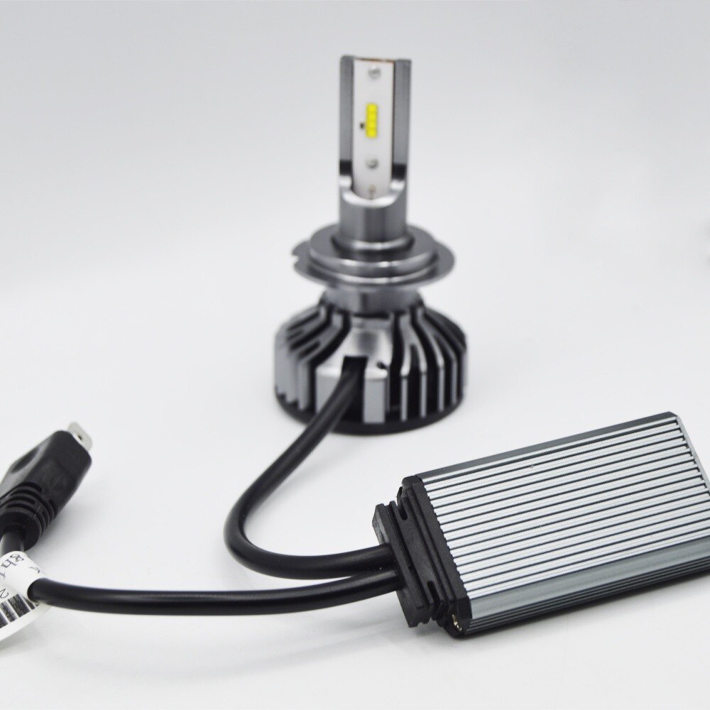 Set 2 LED-uri Auto Techstar® P8, H7, 40w, 4000 Lumeni, 6000K, AUTO, 12-24 Volti, ZES, Canbus ...