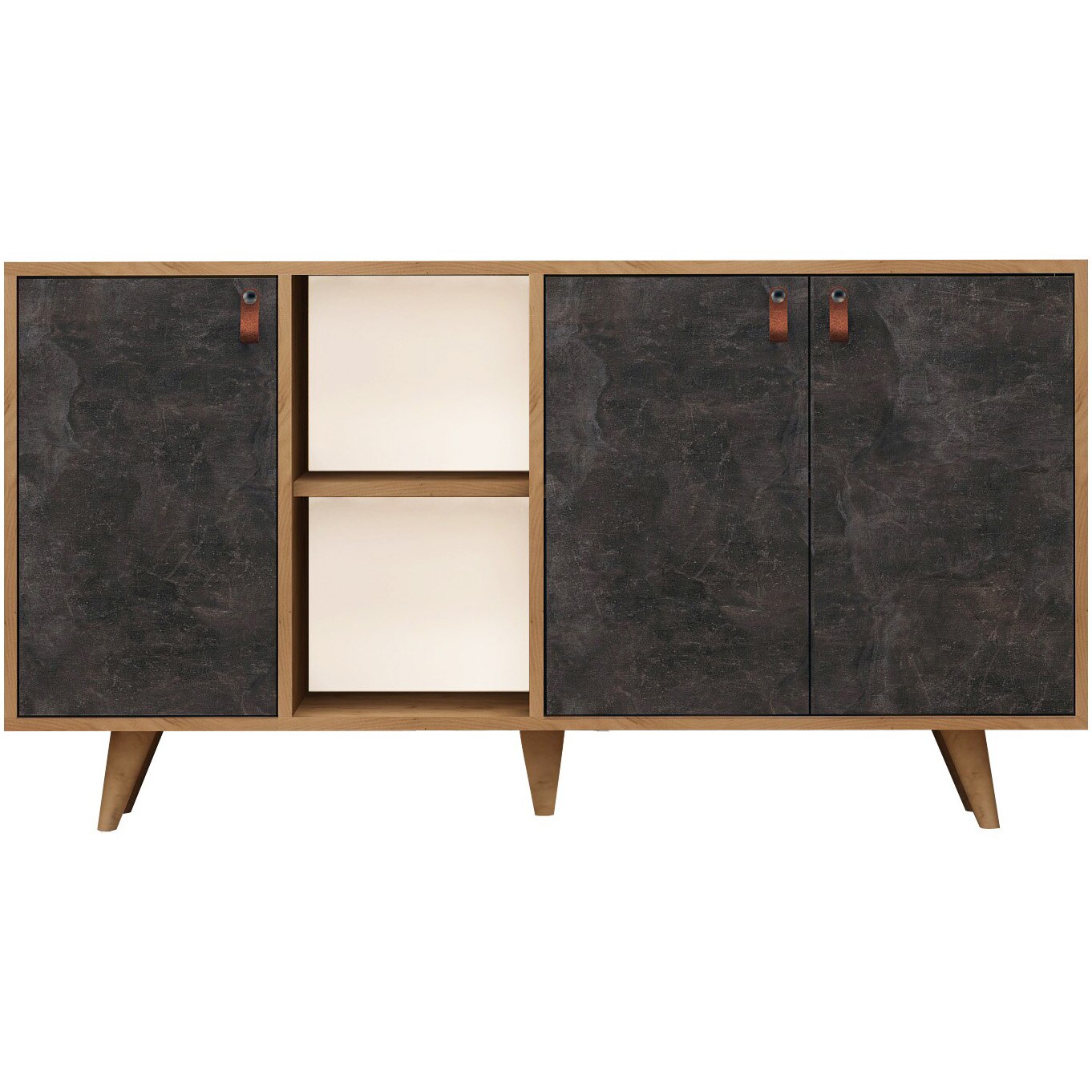 Comoda Kalune Design Planky, PAL melaminat, 140x40x86xcm, Stejar - eMAG.ro