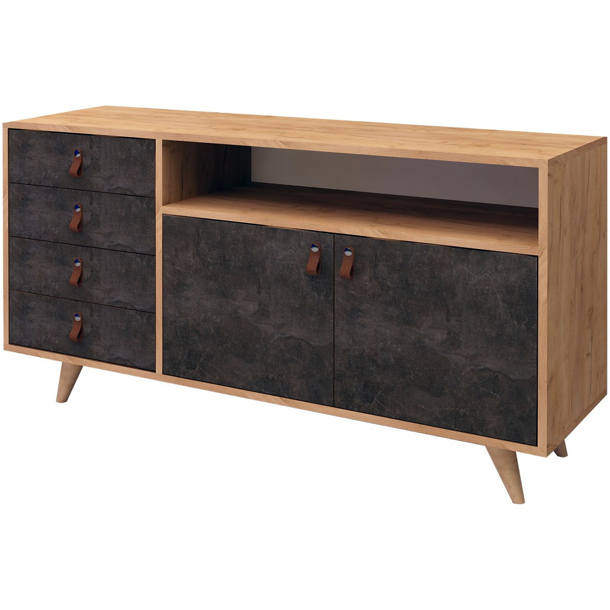 Comoda Kalune Design Simon, 4 sertare, PAL melaminat, 140x40x86xcm ...