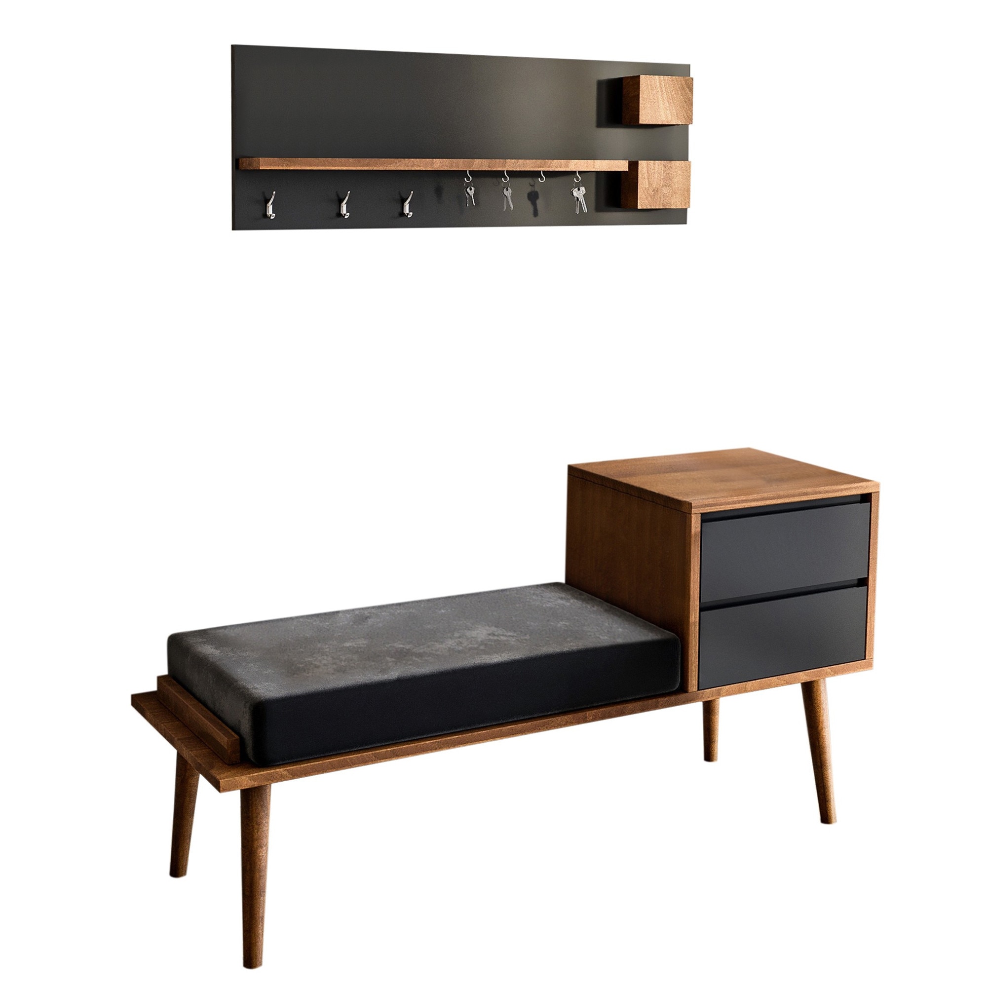 Cuier Kalune Design Aaron, 2 sertare, PAL melaminat, 120x45x74.5xcm ...