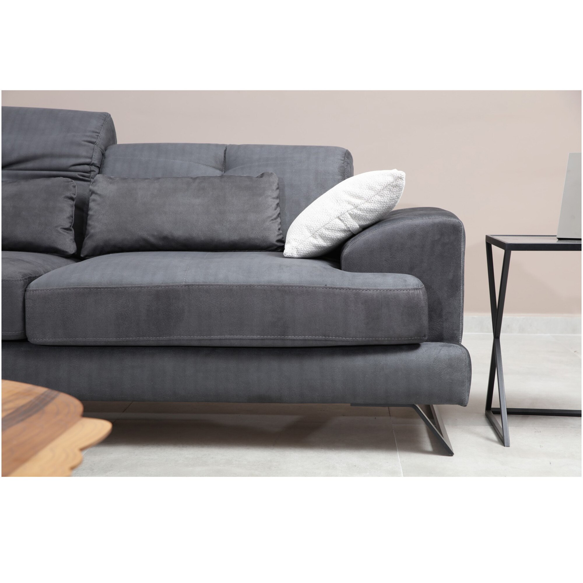 Canapea fixa cu 2 locuri Atelier Del Sofa Frida, 185x79x92cm, Antracit ...