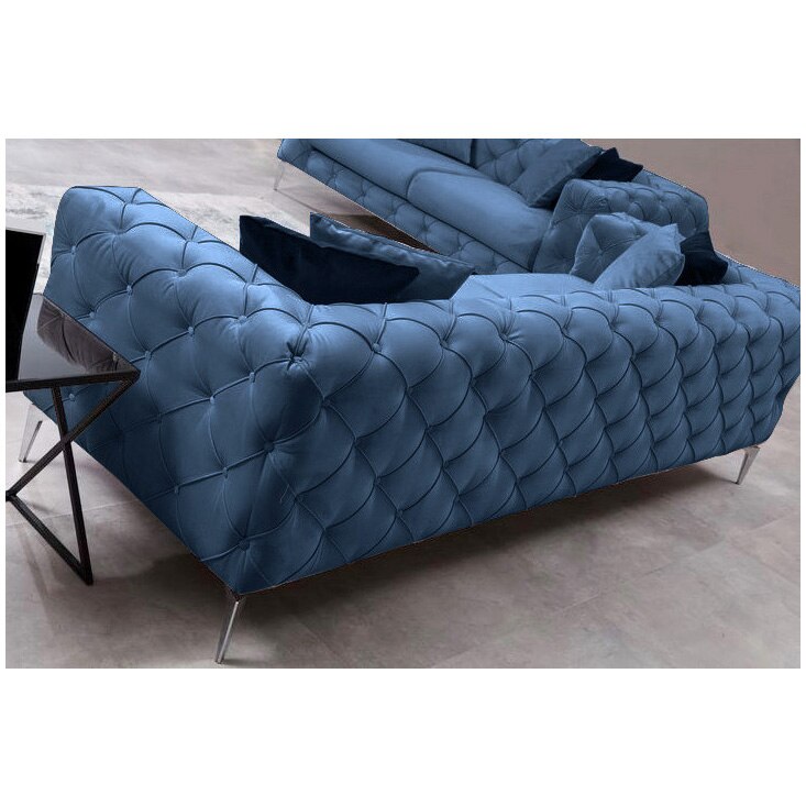 Canapea fixa cu 3 locuri Atelier Del Sofa Almira, 237x90x73cm, Albastru ...
