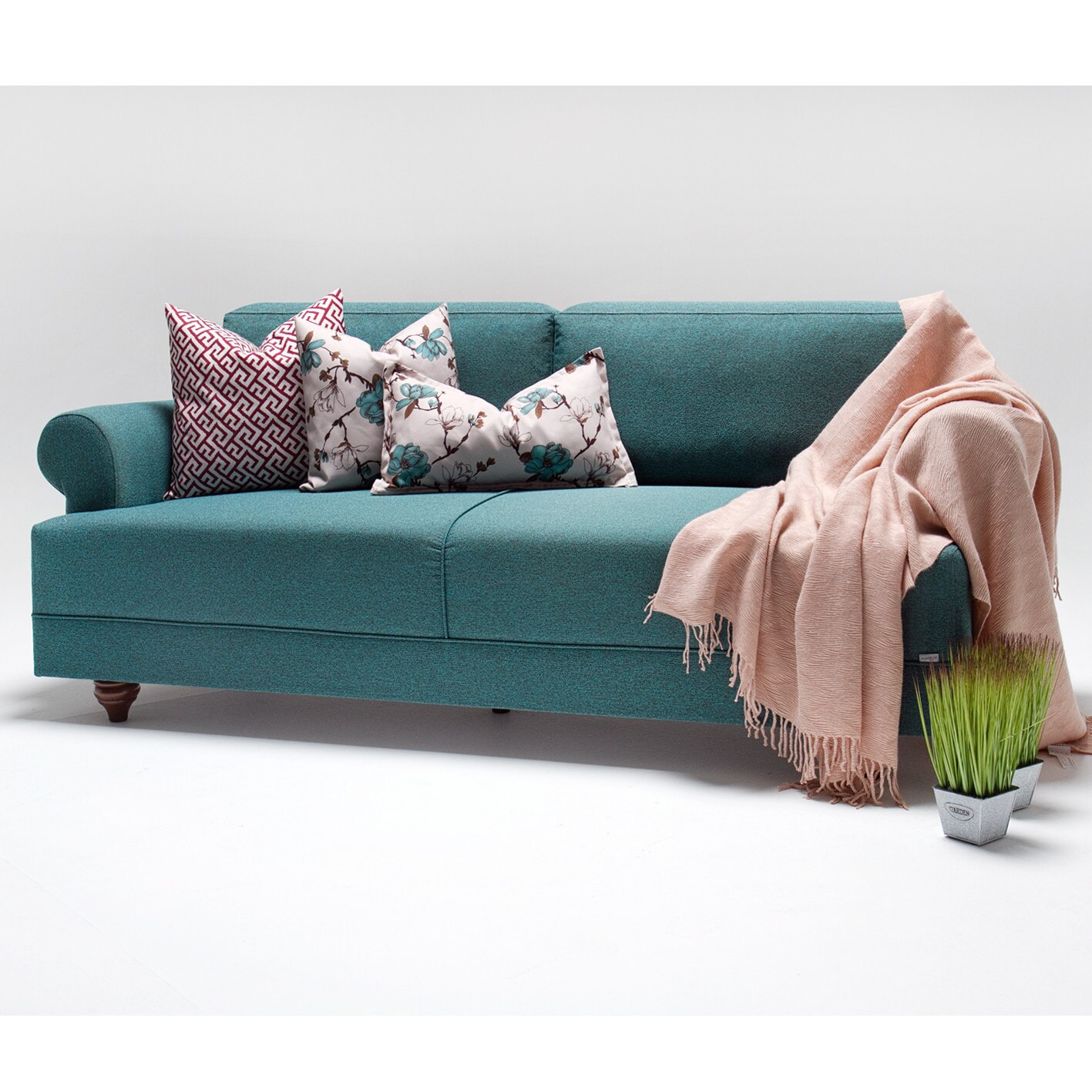 Coltar modular Atelier Del Sofa Hazel, 210x85x80cm, Turcoaz - eMAG.ro