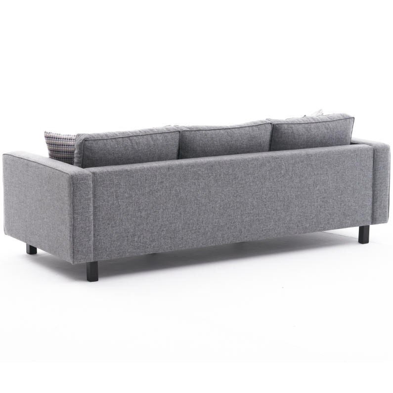 Canapea fixa cu 3 locuri Atelier Del Sofa Laurel, 222x91x83cm, Gri ...