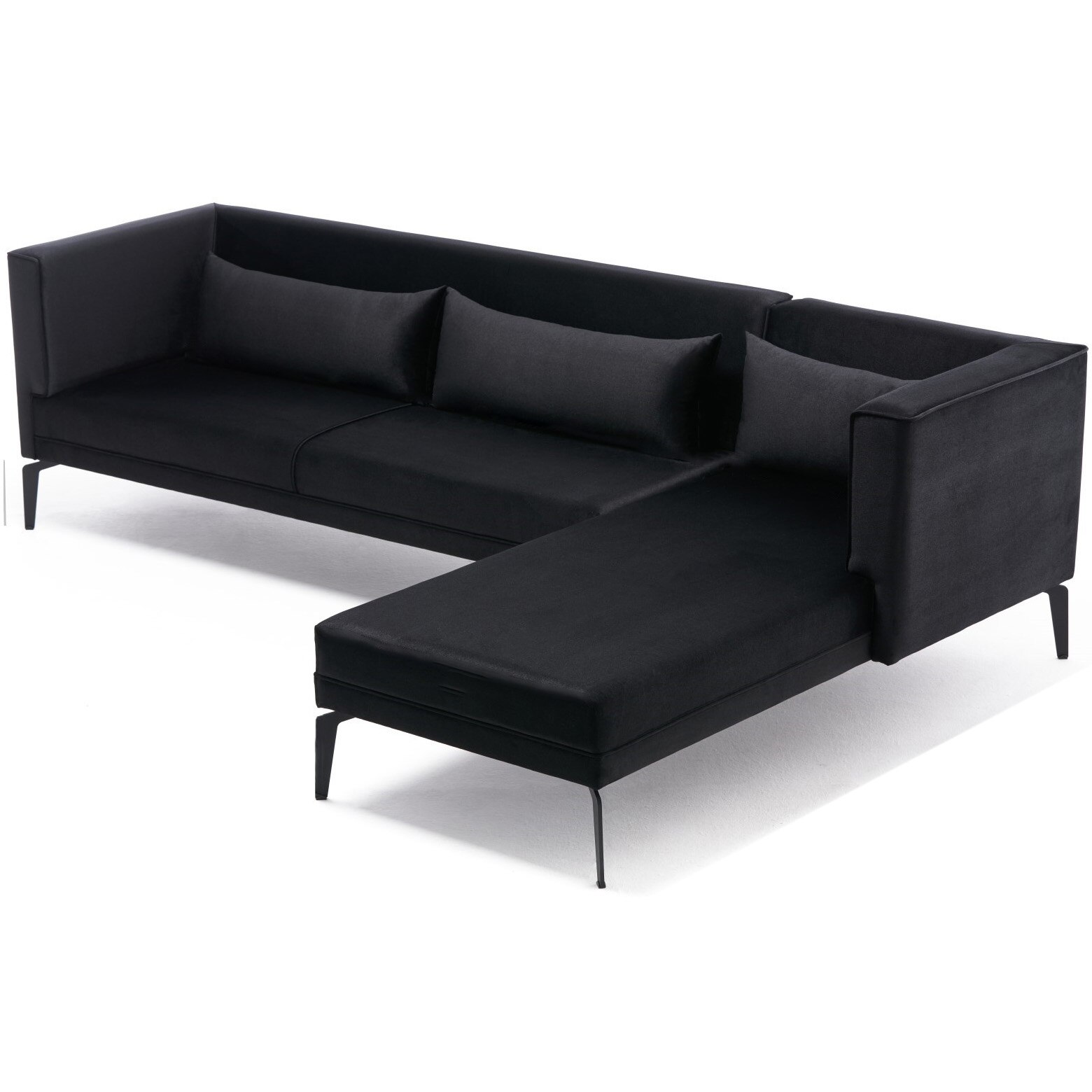 Coltar modular Atelier Del Sofa Addison, 274x76x173cm, Negru - eMAG.ro