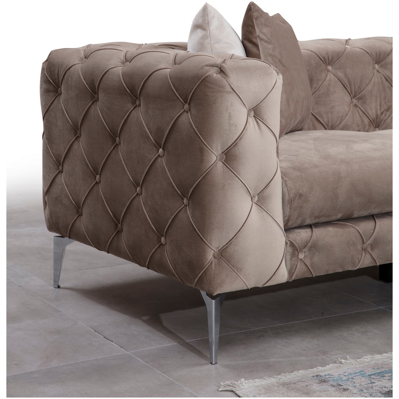 Coltar modular Atelier Del Sofa Almira, 350x90x73cm, Bej - eMAG.ro