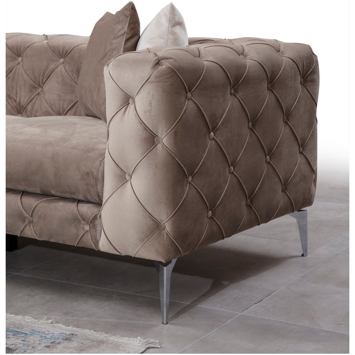 Coltar modular Atelier Del Sofa Almira, 350x90x73cm, Bej - eMAG.ro