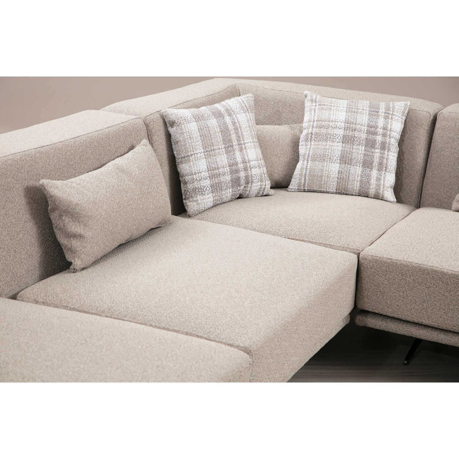 Coltar modular Atelier Del Sofa Bentley, 303x188x80cm, Bej - eMAG.ro