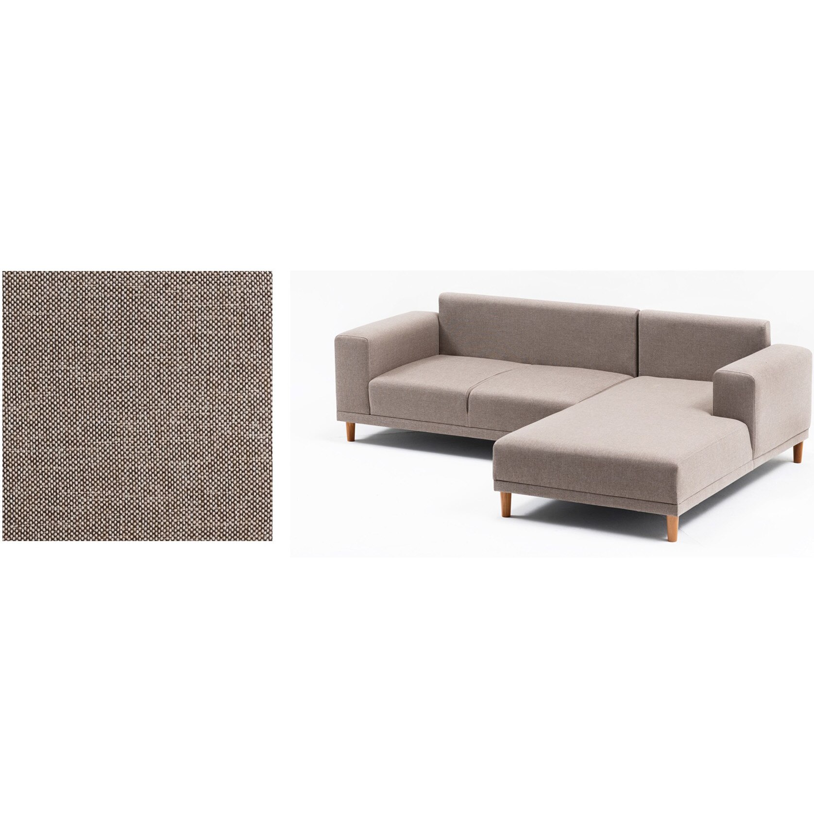 Coltar modular Atelier Del Sofa Franz, 235x87x167cm, Cream - eMAG.ro
