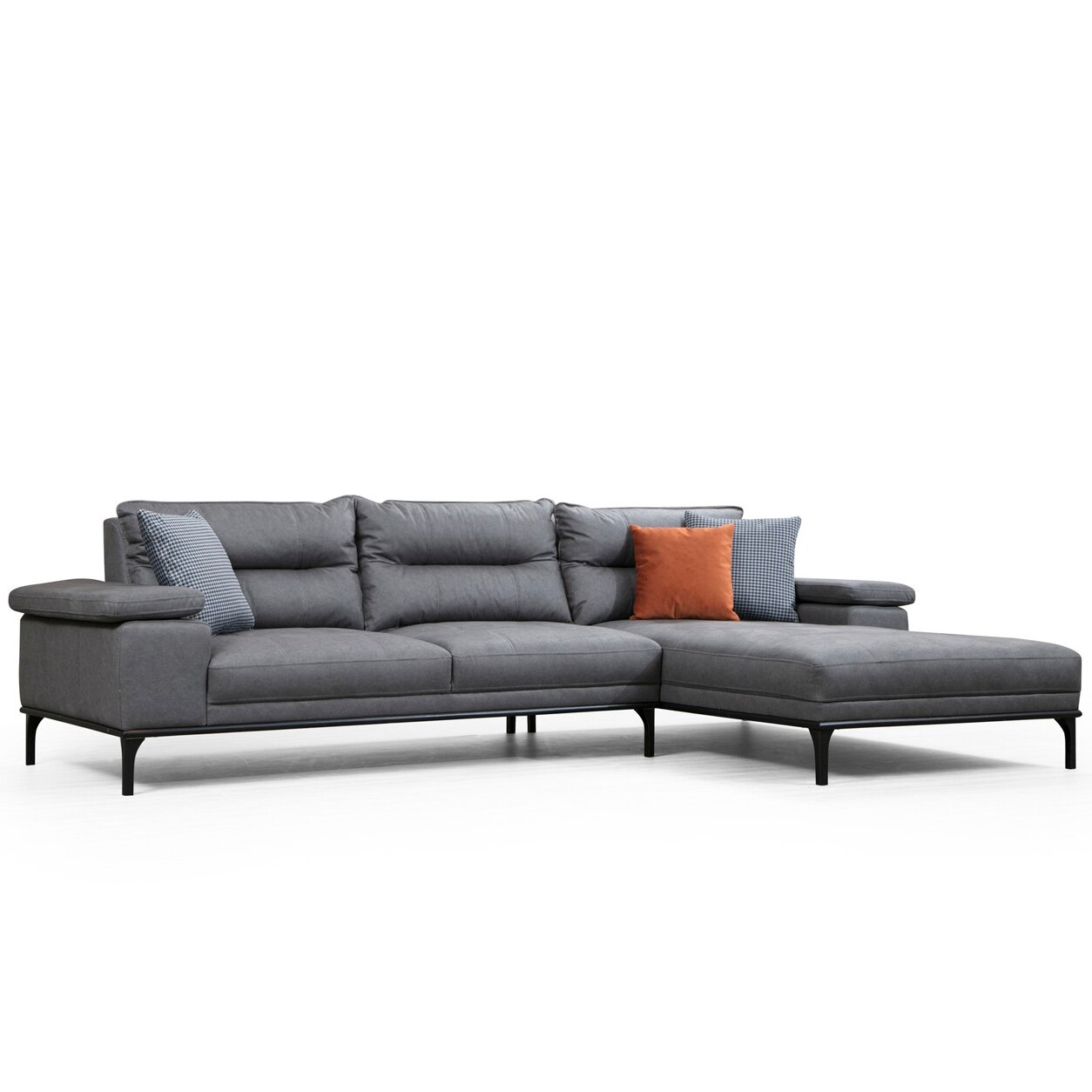 Coltar modular Atelier Del Sofa Hollywood, 309x188x89cm, Gri - eMAG.ro