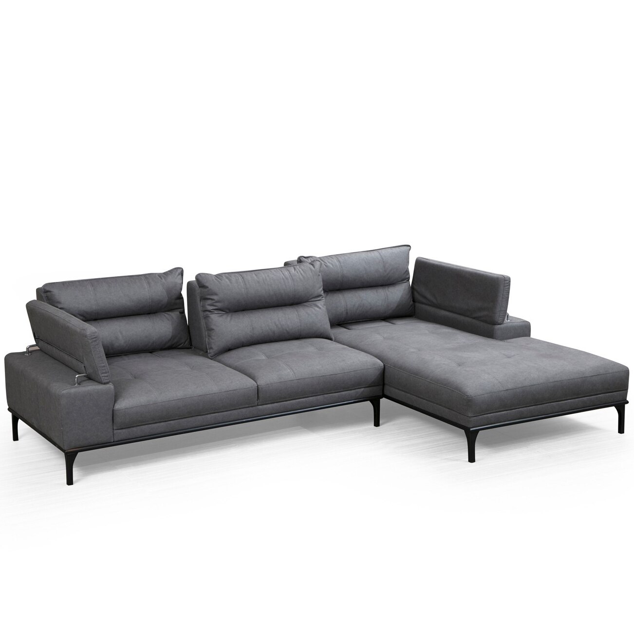 Coltar modular Atelier Del Sofa Hollywood, 309x188x89cm, Gri - eMAG.ro