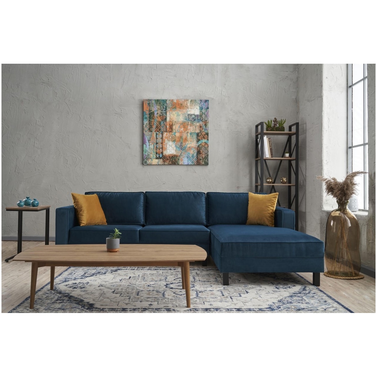 Coltar modular Atelier Del Sofa Laurel, 258x91x83cm, Verde - eMAG.ro