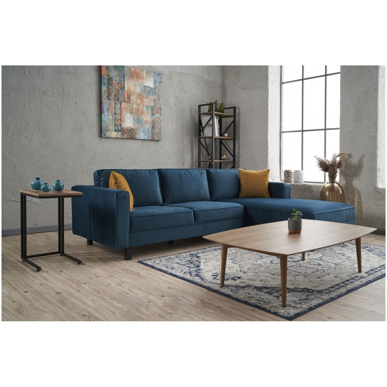 Coltar modular Atelier Del Sofa Laurel, 258x91x83cm, Verde - eMAG.ro