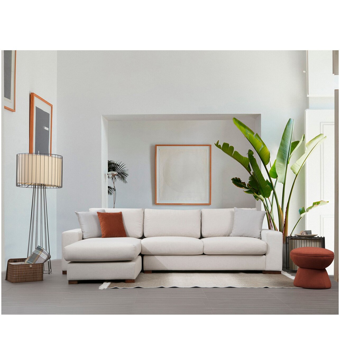 Coltar modular Atelier Del Sofa Loop, 270x194x85cm, Bej - eMAG.ro