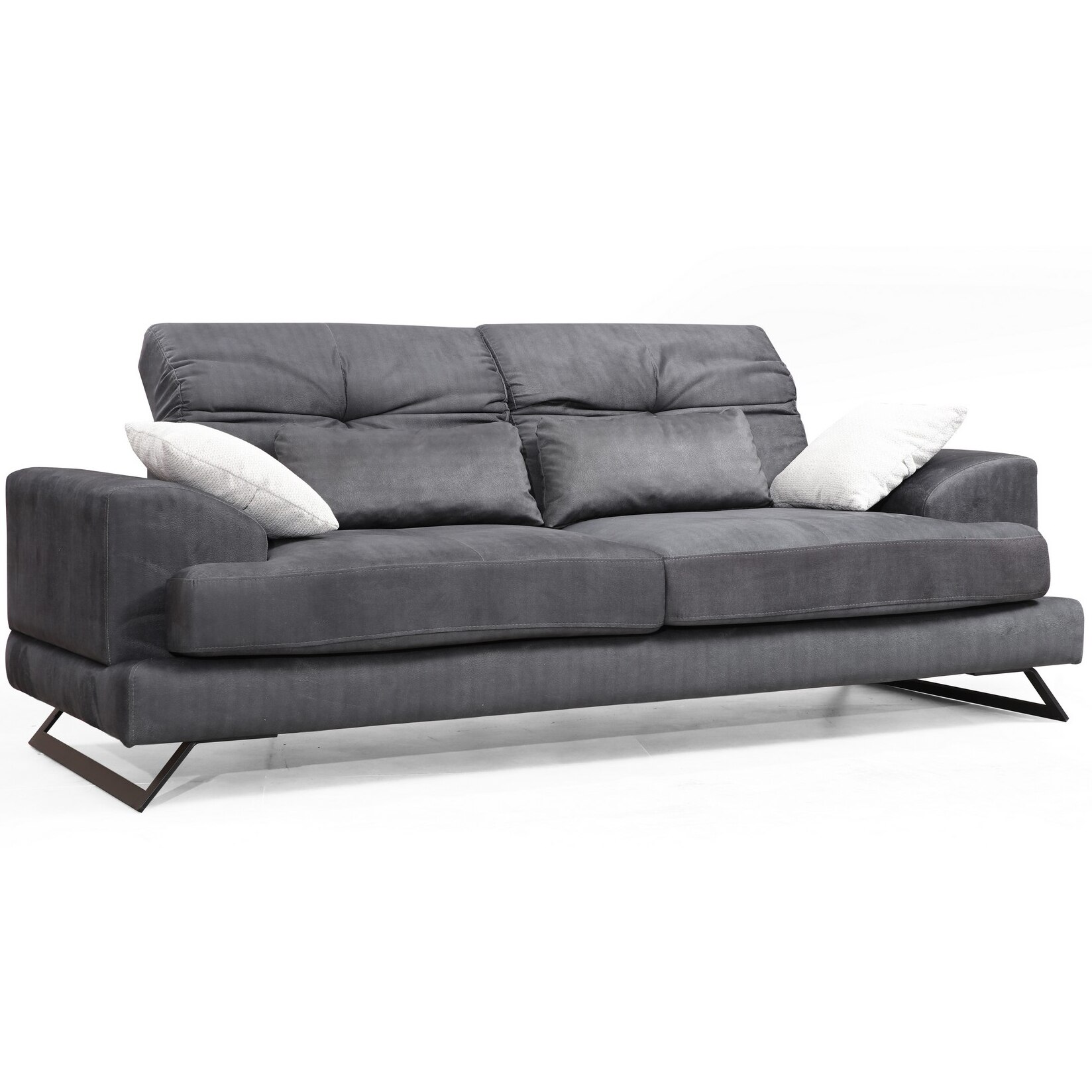 Canapea fixa cu 3 locuri Atelier Del Sofa Frida, 225x79x92cm, Antracit ...
