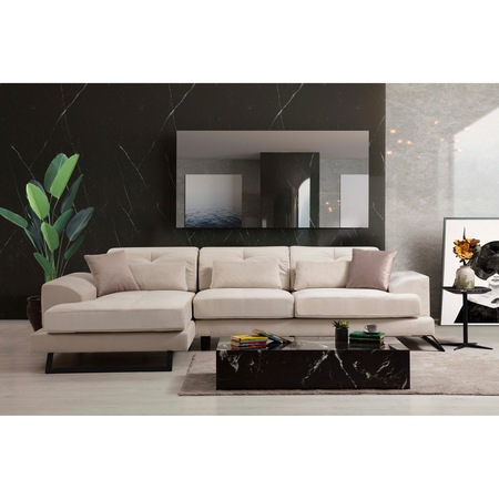 Coltar modular Atelier Del Sofa Frida, 308x100x92cm, Ecru - eMAG.ro