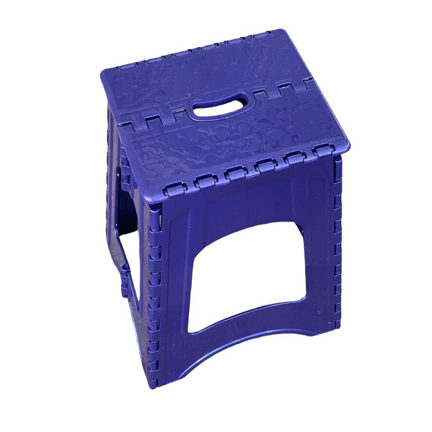 Taburet pliabil pentru bucatarie, baie, camping si pescuit, Albastru ...