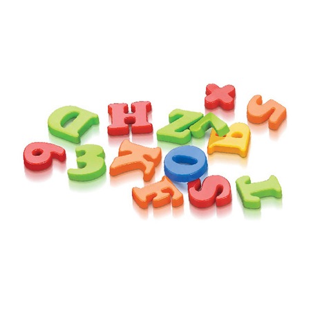 Set 78 bucati litere si numere magnetice Smili Play SP83469, Multicolor ...