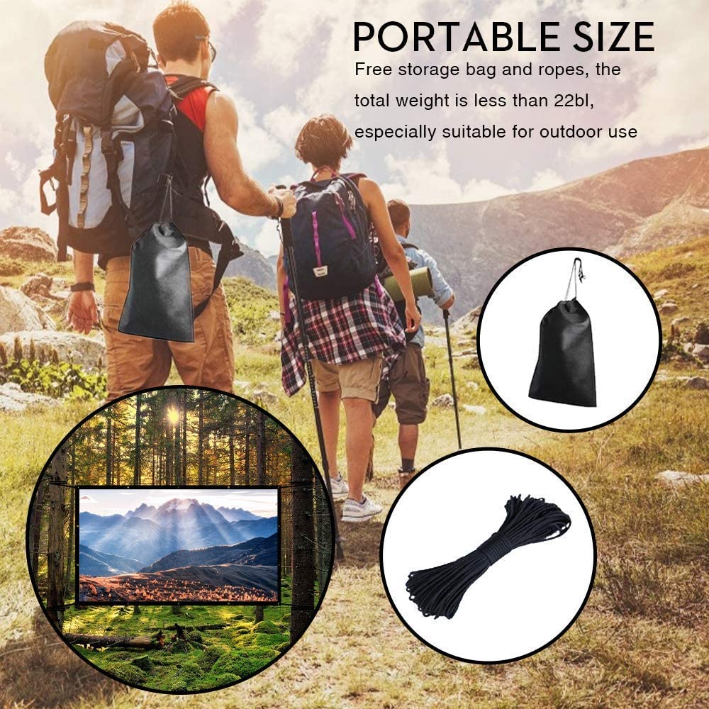 Ecran proiector portabil, Poliester, Pliabil, 16:9, 150'', Alb ...