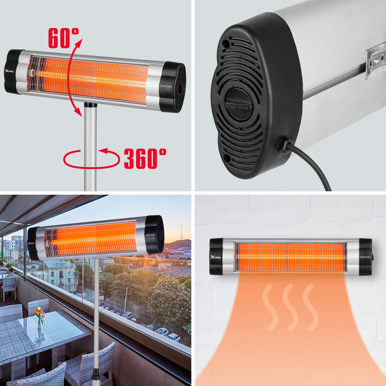 Radiator quart IQH-2000, 230V, 2000W, MTX - eMAG.ro