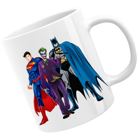 Чаша Joker Batman Superman Marvel DC Comics America, Бял, 330 мл - eMAG.bg