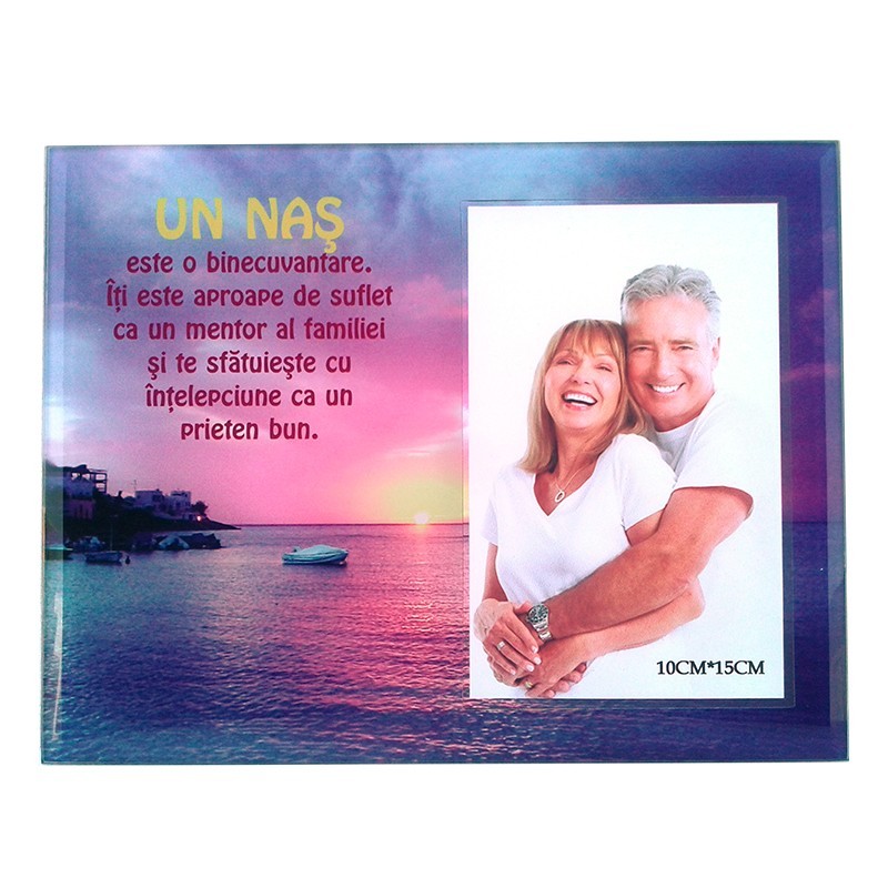 Rama foto din sticla pentru fotografii format 10x15, cu imagini ...