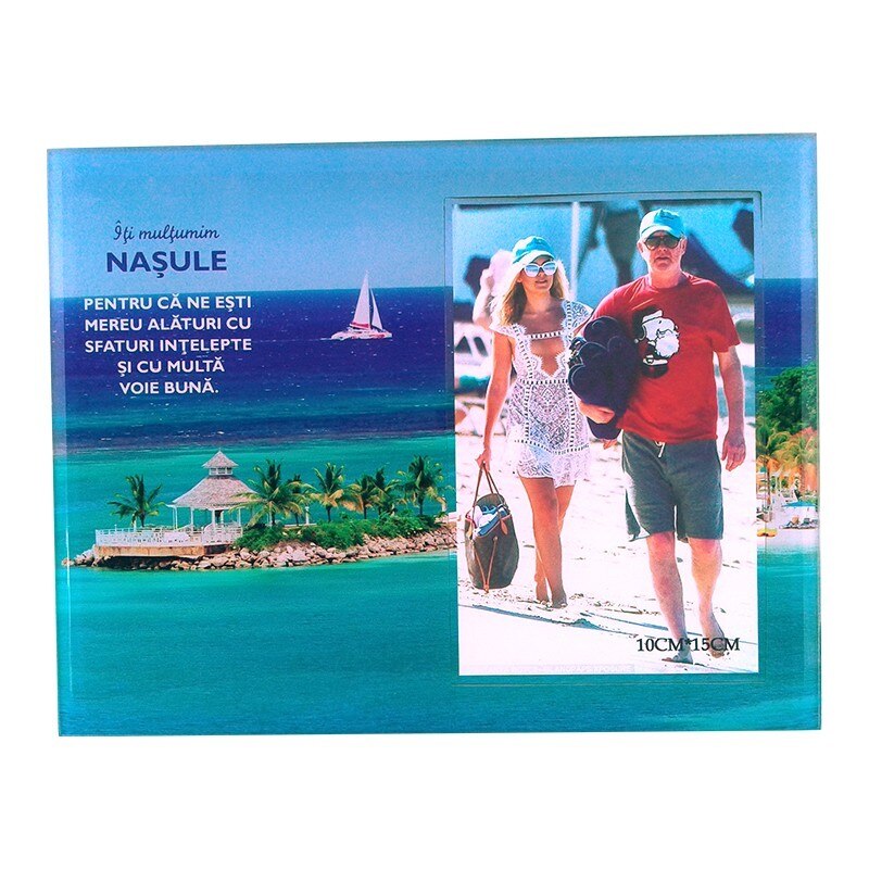 Rama foto din sticla pentru fotografii format 10x15, cu imagini ...