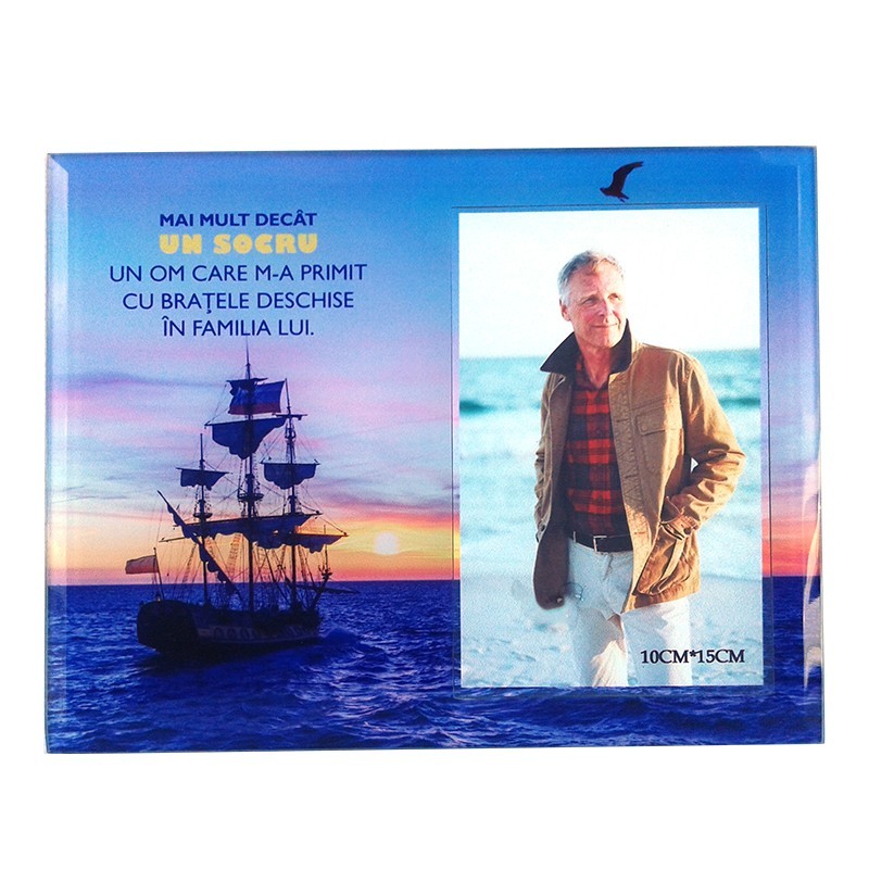 Rama foto din sticla pentru fotografii format 10x15, cu imagini ...