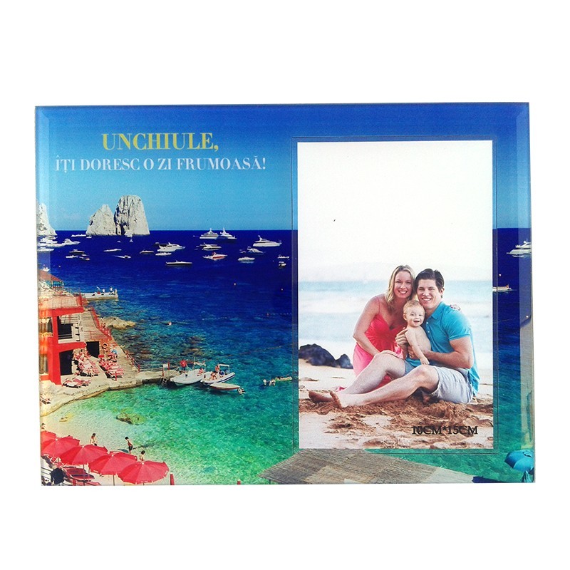 Rama foto din sticla pentru fotografii format 10x15, cu imagini ...