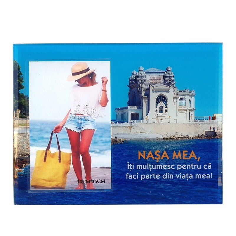 Rama foto din sticla pentru fotografii format 10x15, cu imagini ...