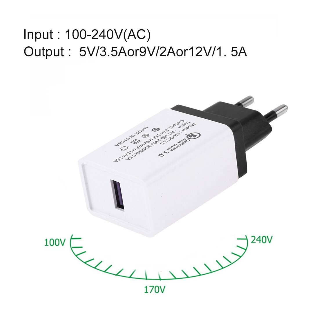 Adaptor priza USB Quick Charge 3.0, eR D L - eMAG.ro